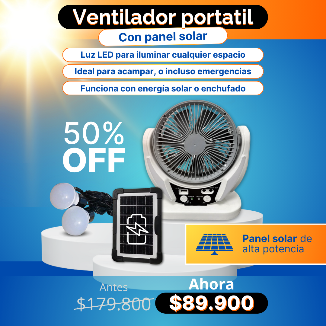 Ventilador Portatil GD TIMES REF. GD-8025 – Rakutencol