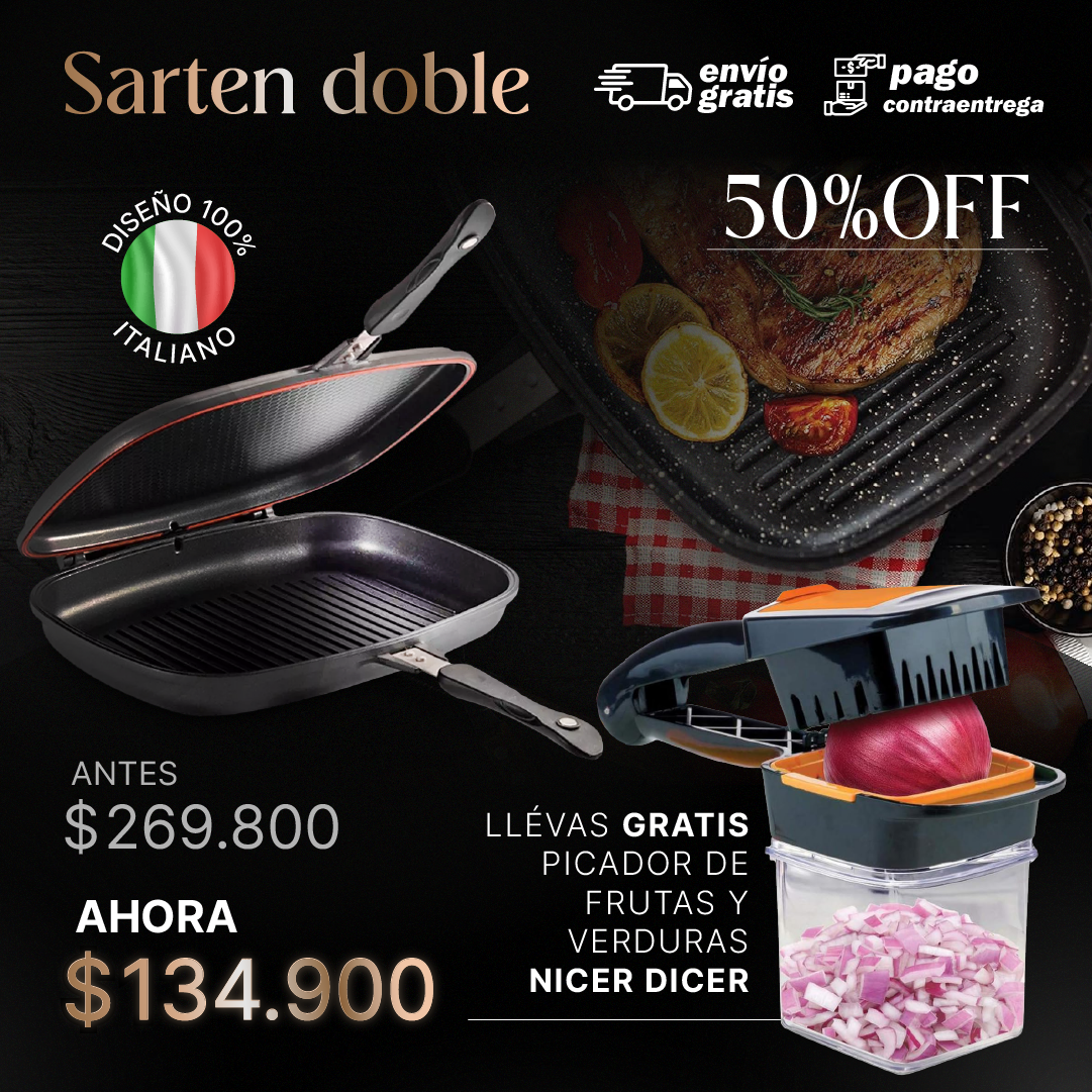 Sartén Doble Antiadherente + Picador – Rakutencol